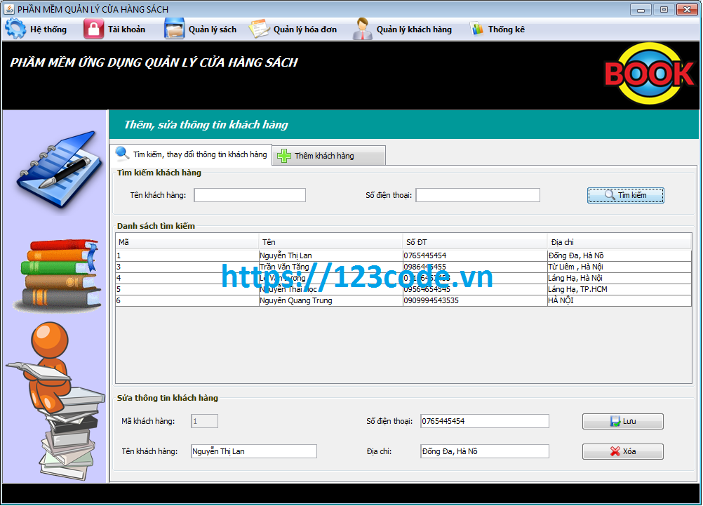 Tải source code quản lý cửa hàng bán sách java full báo cáo