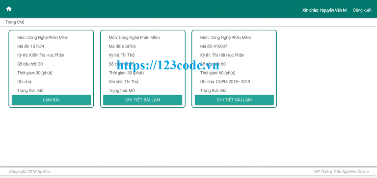 Tải source code website trắc nghiệm online ASP.NET - MVC