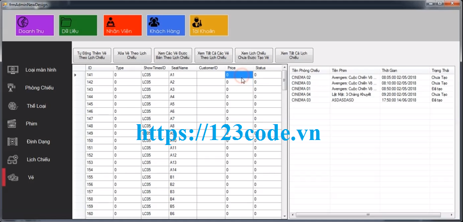 Tải source code phần mềm quản lý bán vé xem phim c#