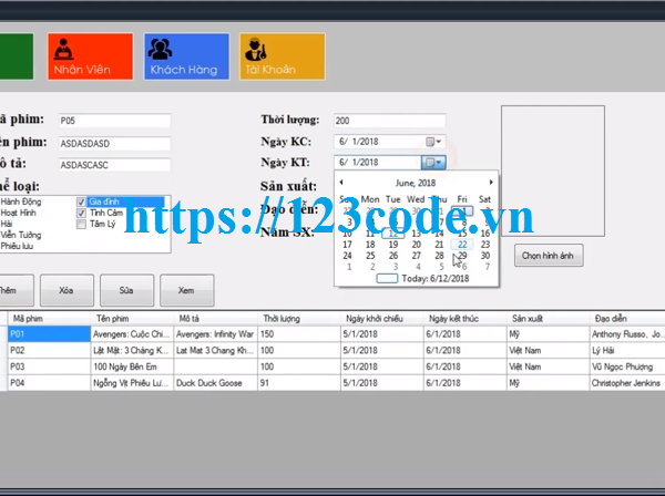 Tải source code phần mềm quản lý bán vé xem phim c#