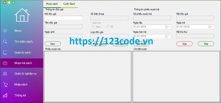 Tải source code quản lý thư viện C# giao diện GUI
