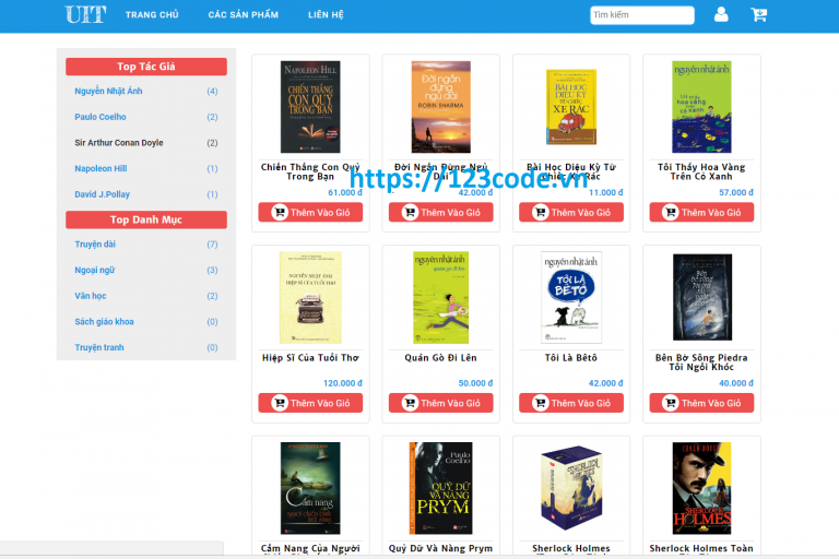 Tải code website quản lý bán sách viết băng asp.net MVC5