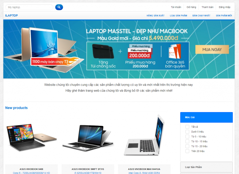 Source code website bán hàng HTML - bootstrap tải miễn phí