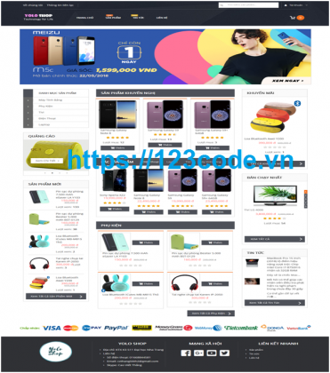 Tải source code website bán hàng điện tử php thuần có báo cáo