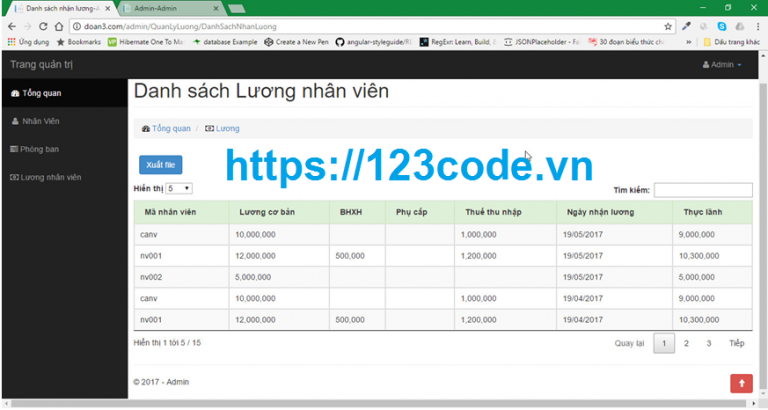 Báo cáo kèm source code quản lý nhân sự asp.net - mvc full database