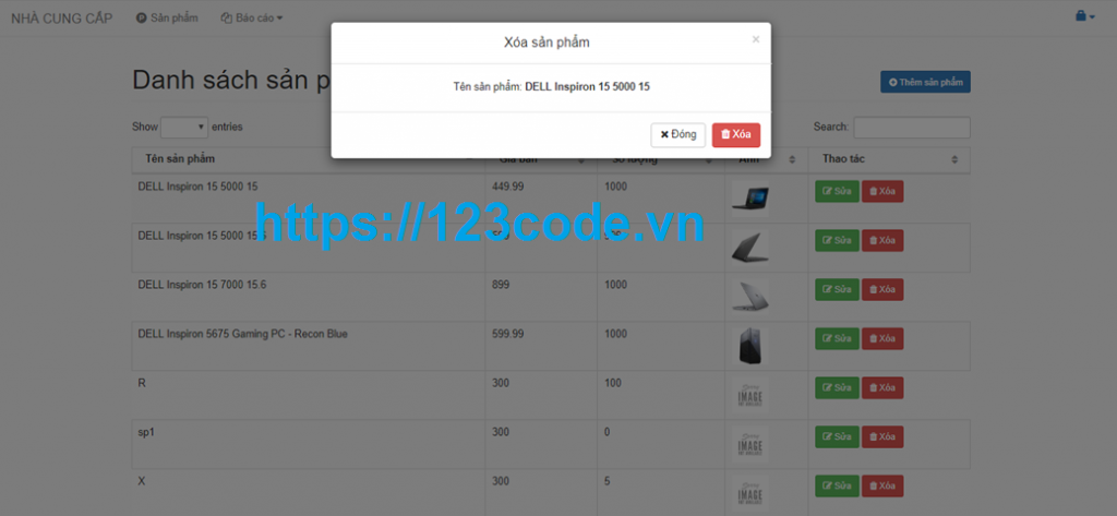 Báo cáo kèm source code website quản lý bán hàng php có database