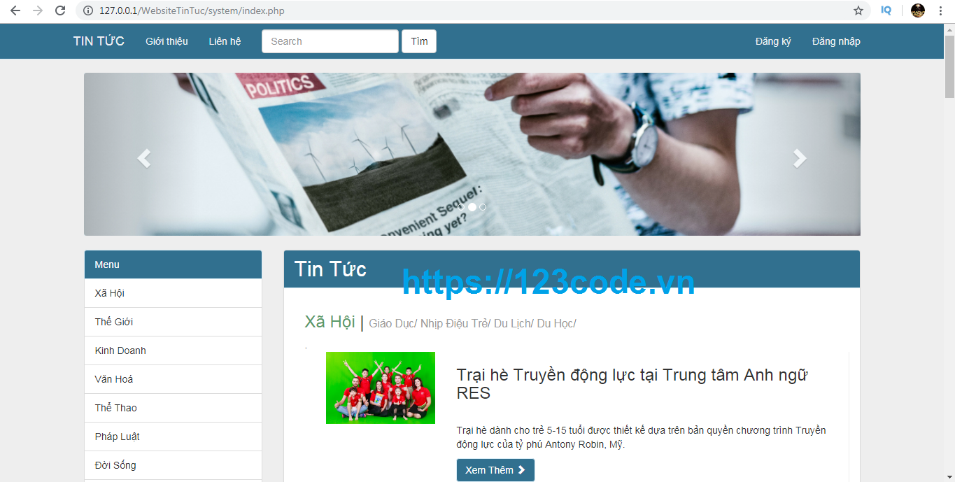 Full source code website tin tức php thuần chuẩn seo