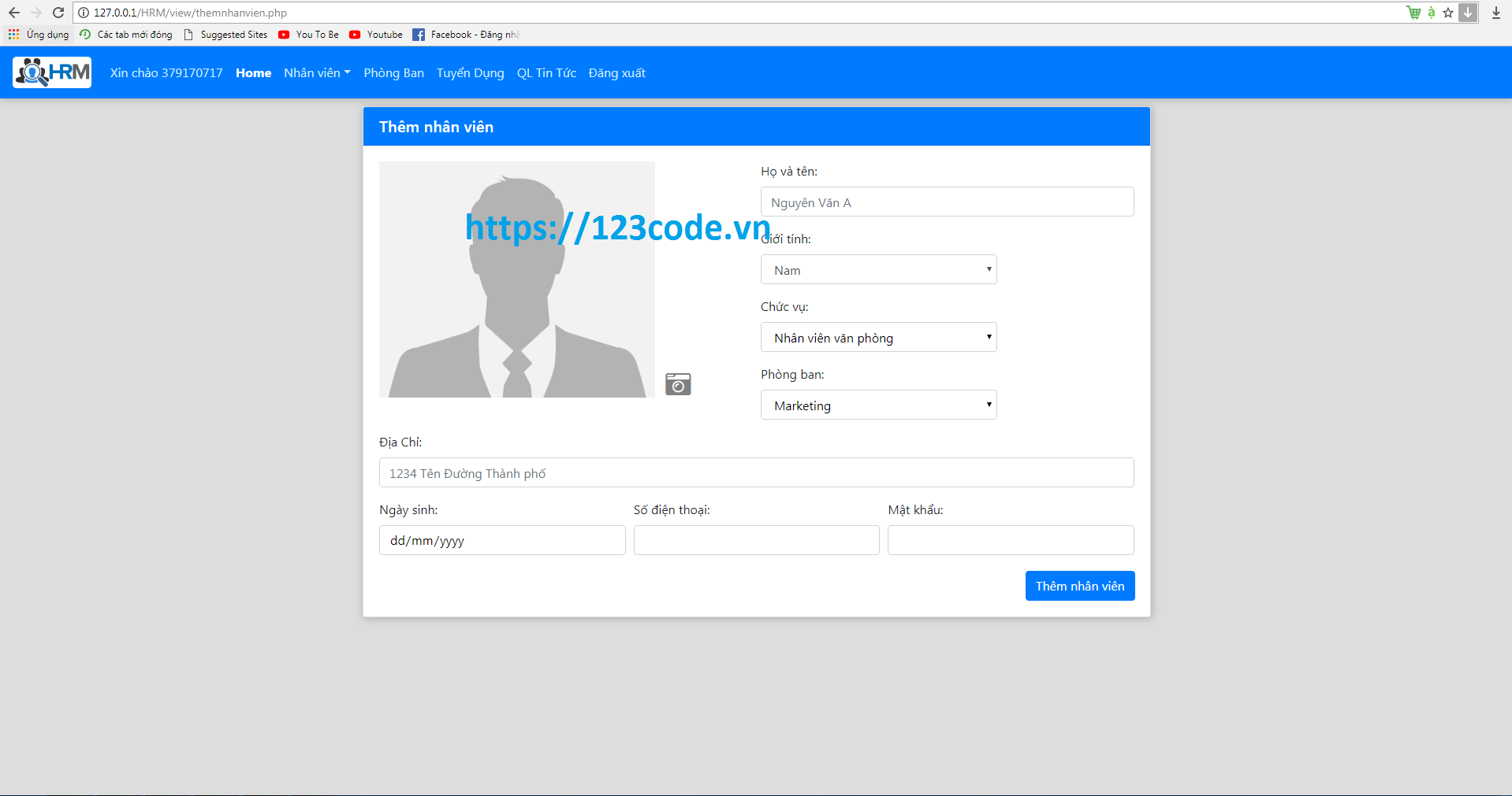 Full source code website tuyển dụng nhân sự php đầy đủ database