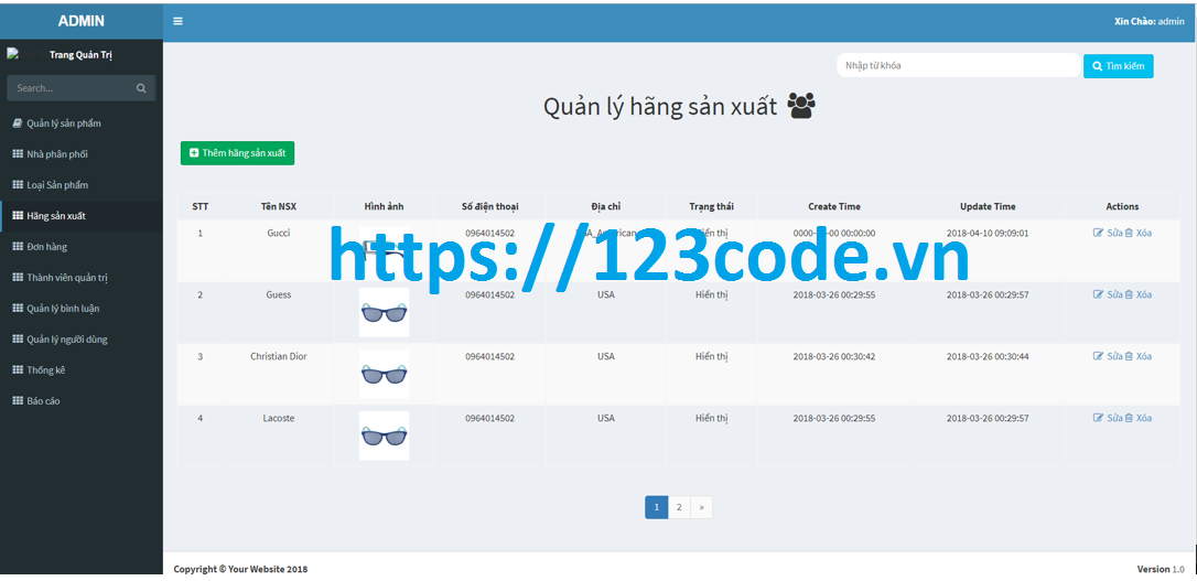 Source code tốt nghiệp website bán hàng php có database và báo cáo