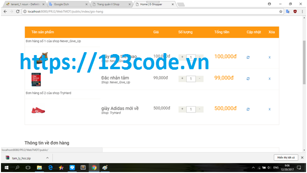 Source code website thương mại điện tử php laravel kém báo cáo