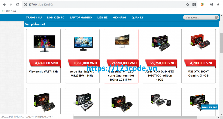 Share source code website bán hàng linh kiện máy tính php full data
