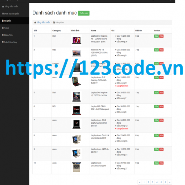 Tải source code tốt nghiệp website bán hàng php full database và báo cáo