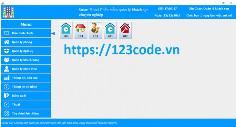Tải Source Code Phần Mềm Quản Lý Khách Sạn Java Full Data Và Báo Cáo