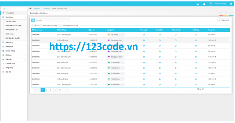 Báo cáo kèm code phần mềm quản lý bán hàng asp.net - mvc đồ án tốt nghiệp