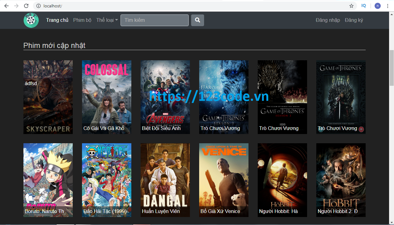 Code website xem phim php CodeIgniter Framework đầy đủ chức năng