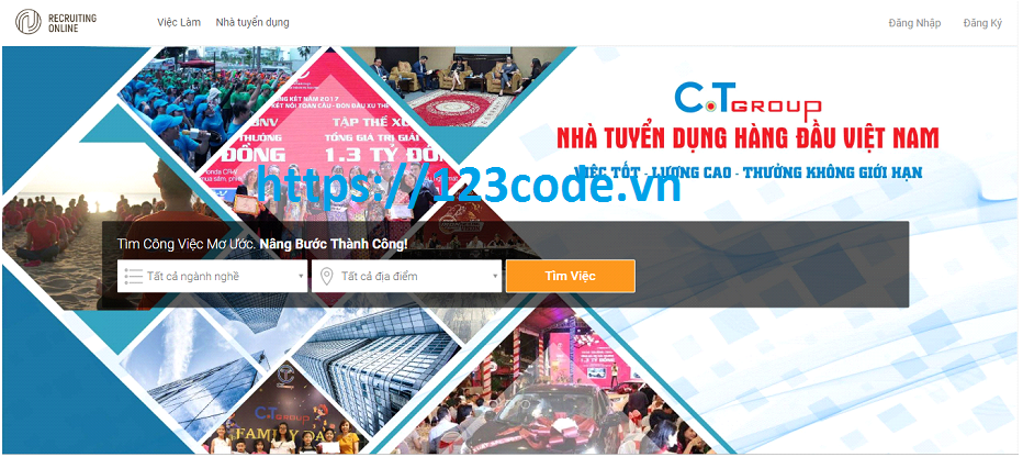 Source code website tìm kiếm việc làm php full data kèm báo cáo