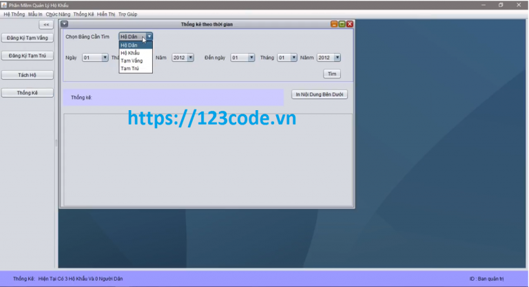 Tải source code quản lý nhân khẩu java full database