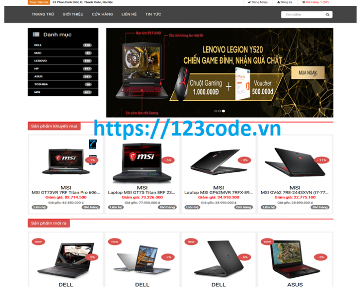 Báo cáo thực tập source code web bán hàng php full data và báo cáo