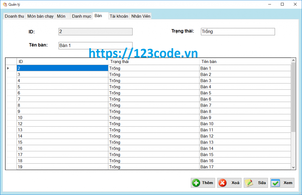 Source code quản lý quán cà phê c# data mysql