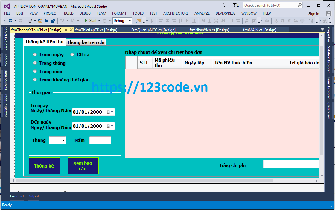 Source code quản lý mua bán c# sql server có báo cáo