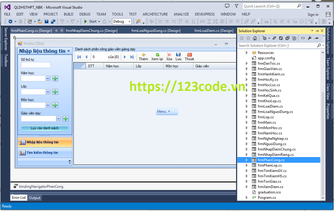 Đề tài tốt nghiệp quản lý điểm học sinh THPT c# data sql có báo cáo