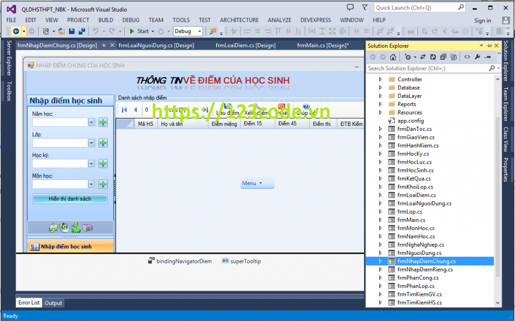 Đề tài tốt nghiệp quản lý điểm học sinh THPT c# data sql có báo cáo
