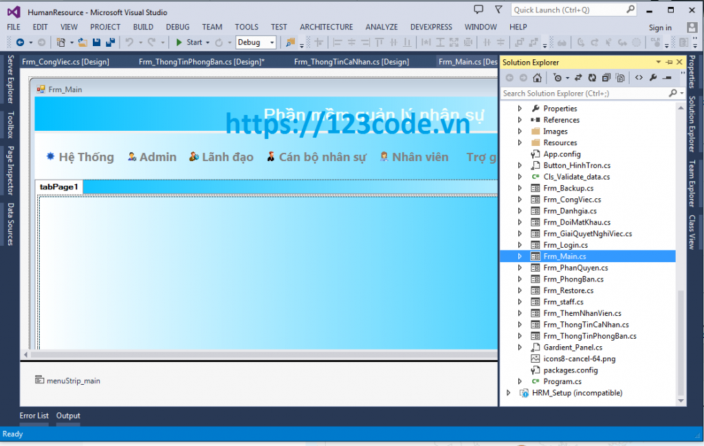 Source code đề tài quản lý nhân sự c# sql full báo cáo