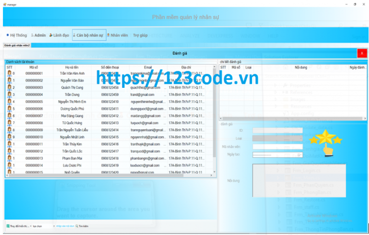 Source code đề tài quản lý nhân sự c# sql full báo cáo
