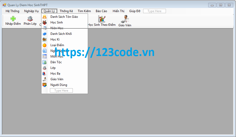 Source code phần mềm quản lý điểm học sinh THPT c# kết nối sql