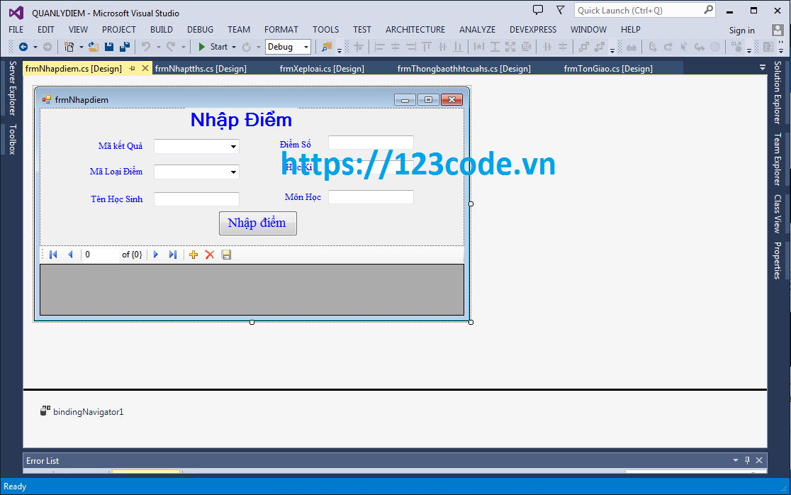 Source code phần mềm quản lý điểm học sinh THPT c# kết nối sql