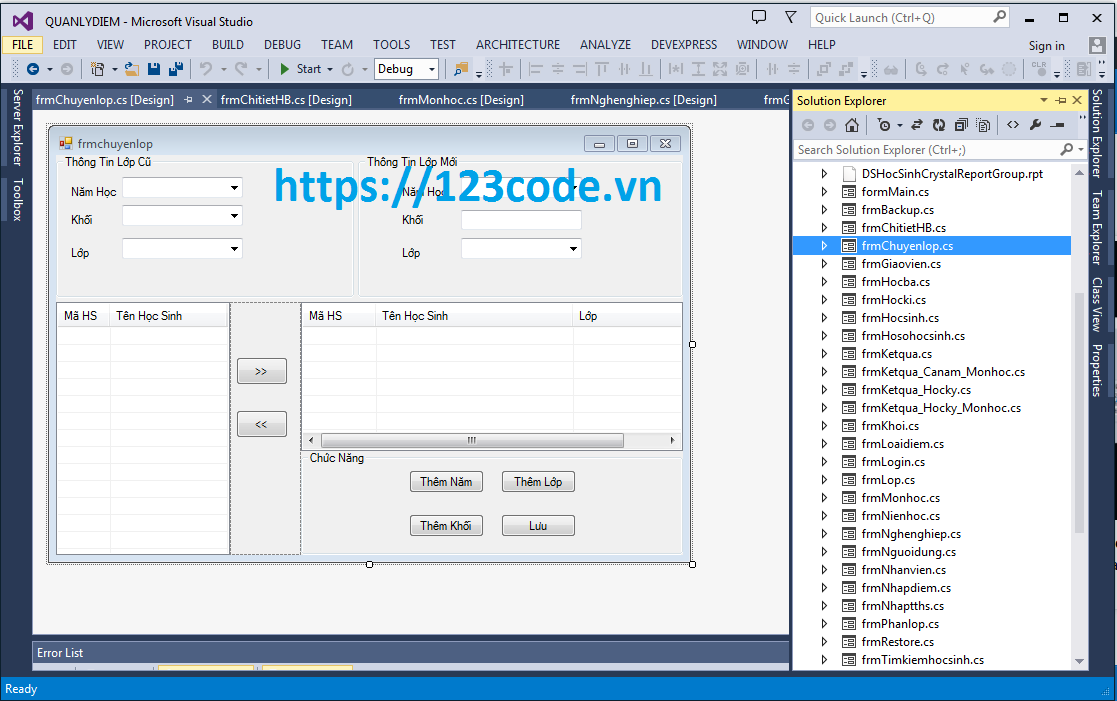 Source code phần mềm quản lý điểm học sinh THPT c# kết nối sql