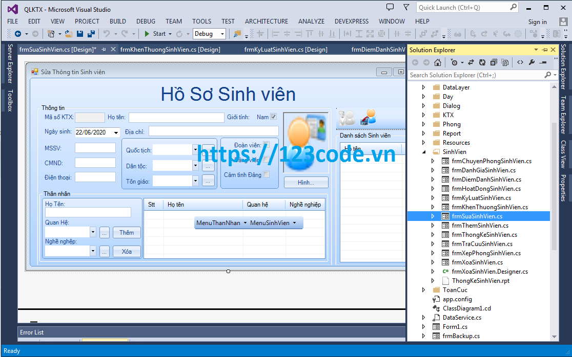 Source code phần mềm quản lý ký túc xá c# kết nối sql full chưc năng
