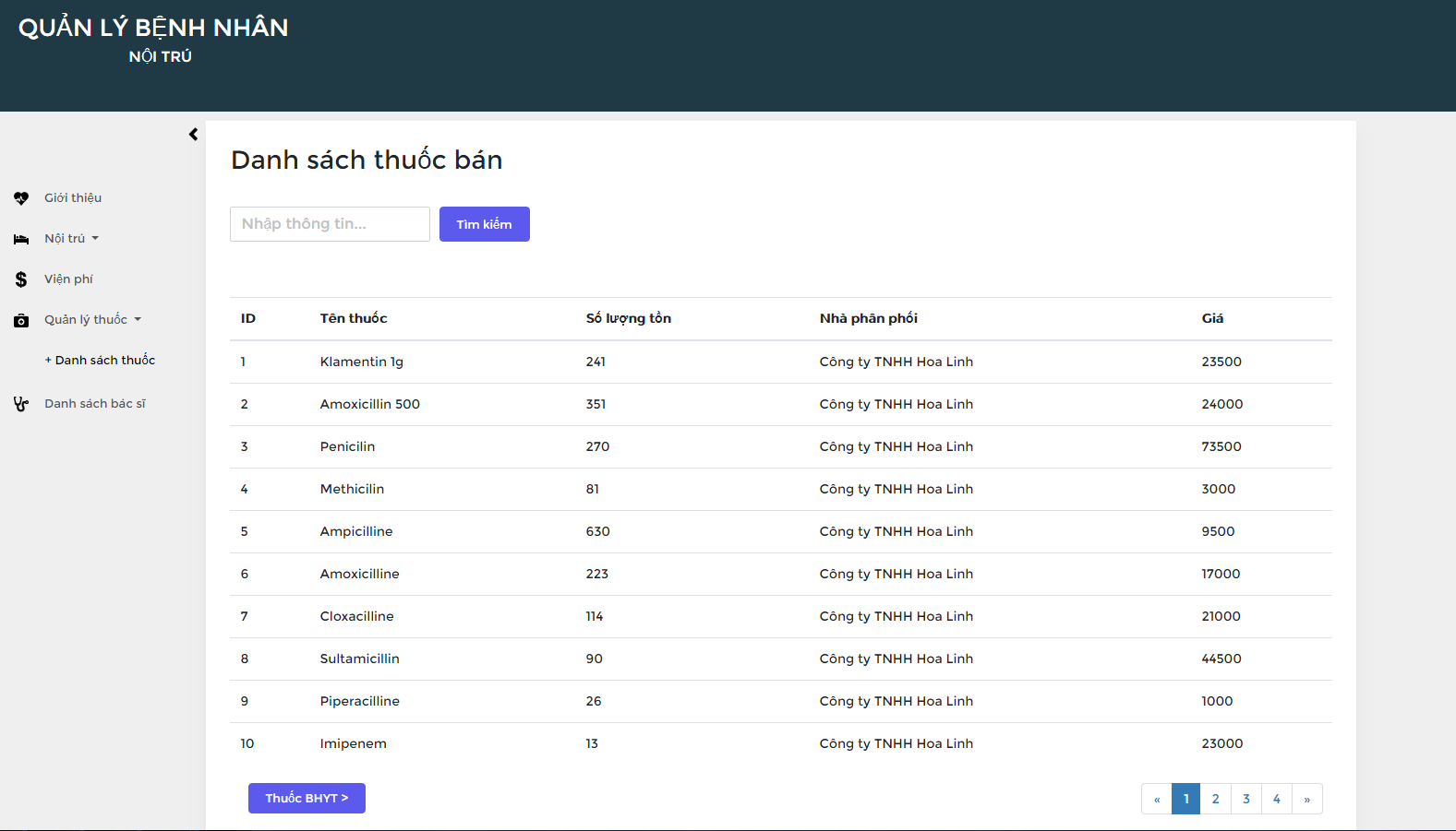 Source code quản lý bệnh nhân php thuần kết nối sql