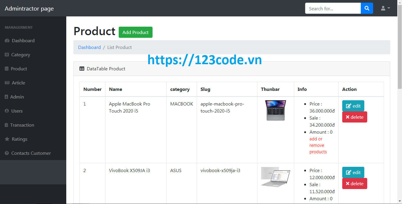 Tải code website bán hàng thương mại điện tử php thuần kèm báo cáo