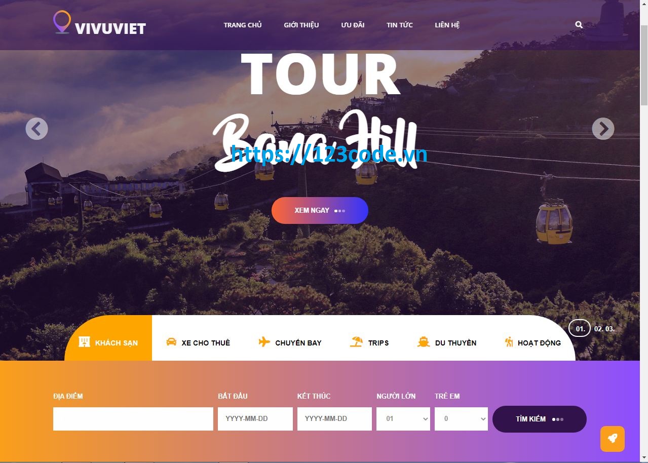 Chia sẻ miễn phí Code website giới thiệu tour du lịch HTML - CSS ...