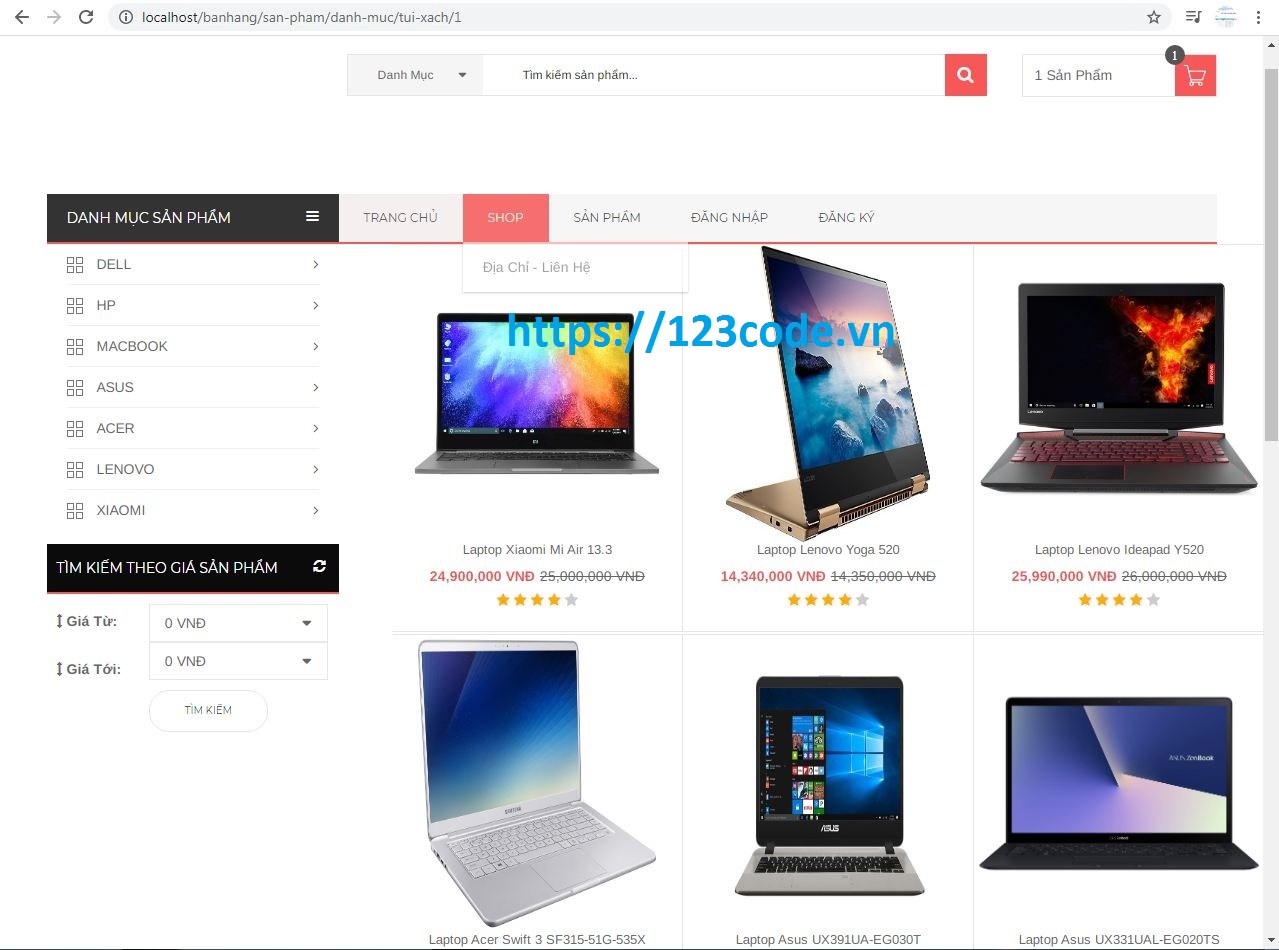 Share Source code web bán hàng Codeigniter - php