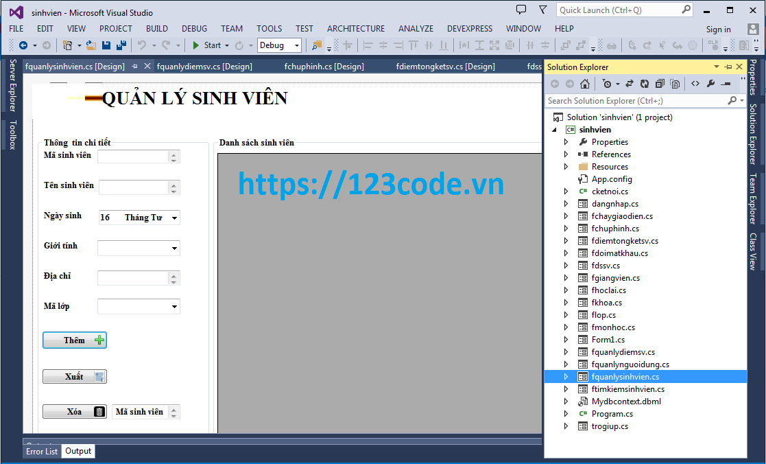 Share source code quản lý điểm sinh viên c# có báo cáo kèm theo