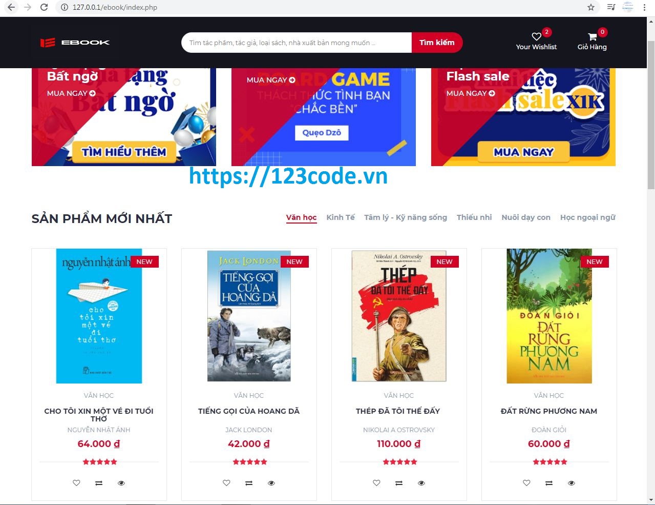 Share source code website bán sách online php thuần
