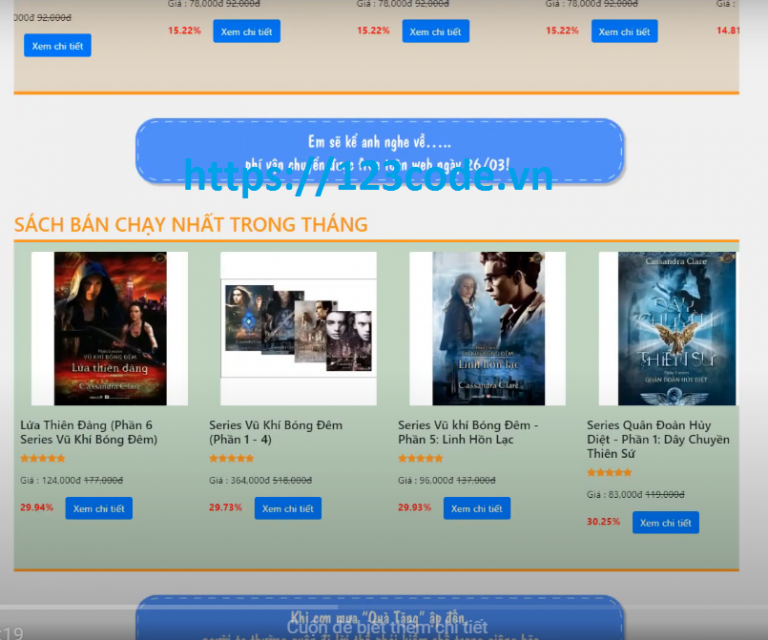share miễn phí source code website bán sách online php thuần