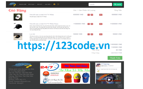 Xây dựng website bán hàng code asp.net mvc kèm báo cáo