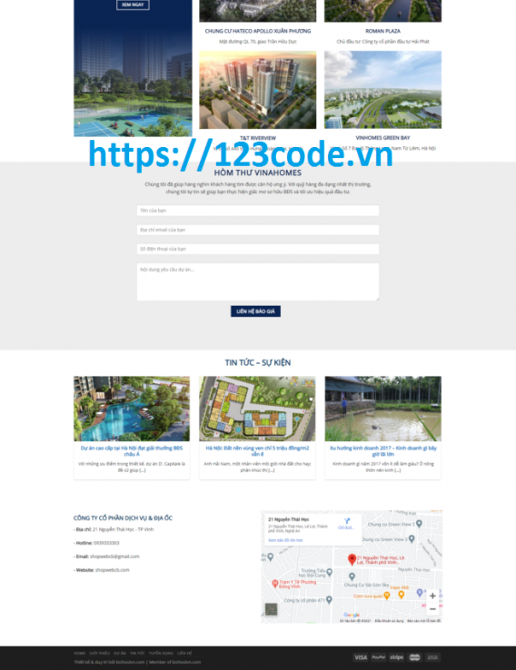 Tải miễn phí source code theme website bất động sản wordpress