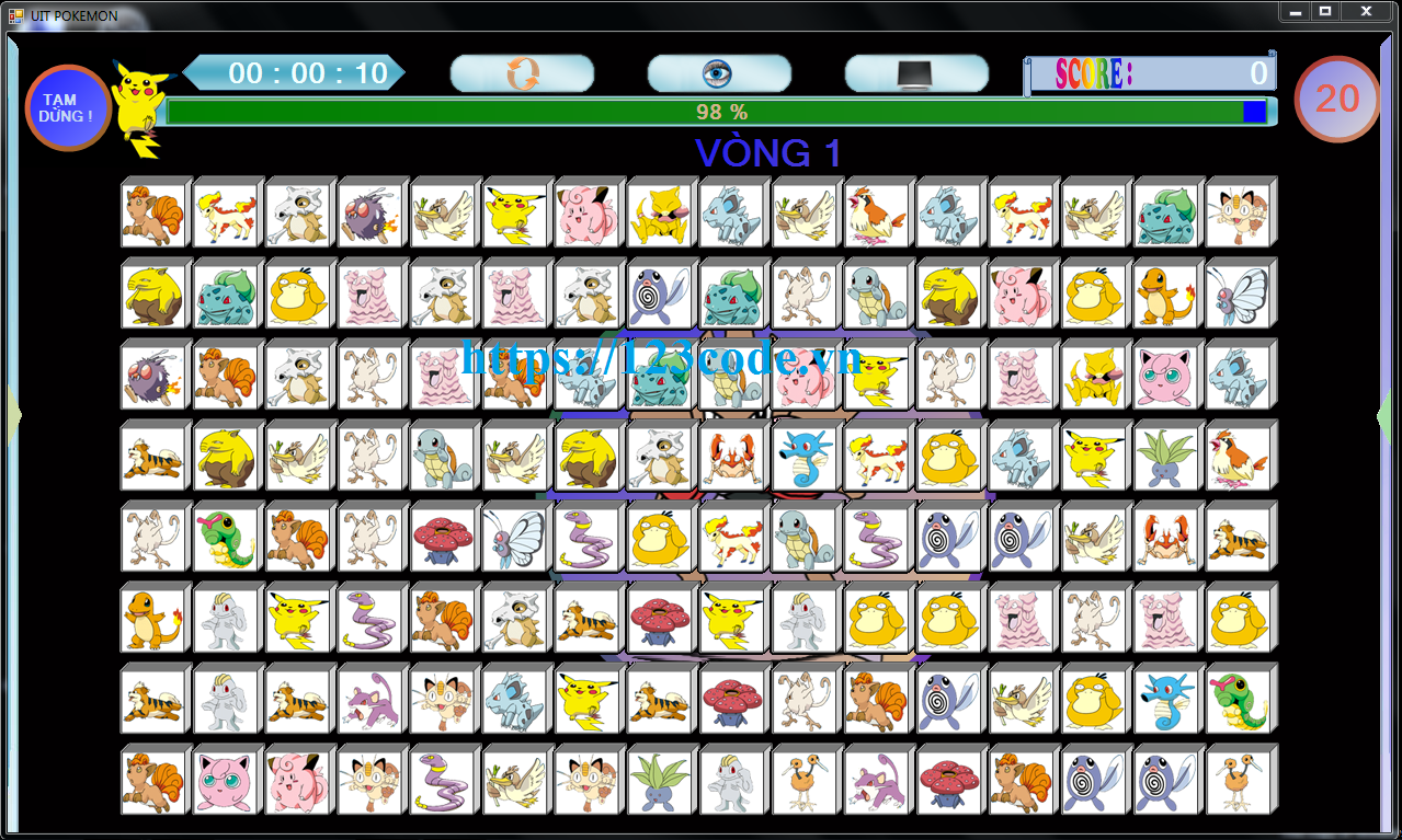 Share code game Pokemon c# tải miễn phí tại 123code.vn