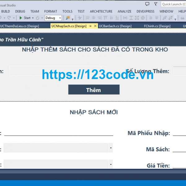 Tải miễn phí code phần mềm quản lý nhà sách code c# kết nối sql