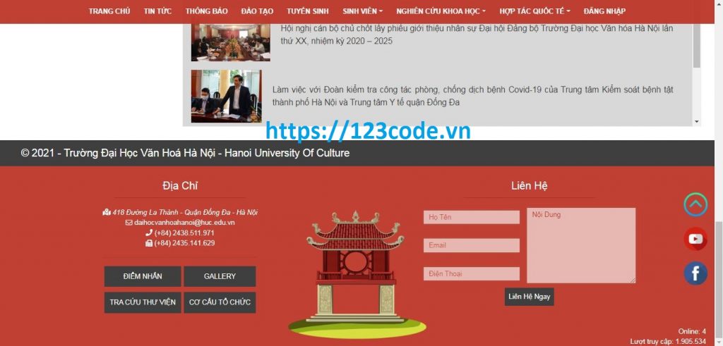 Code Website trường học html - css tải miễn phí tại 123code.vn